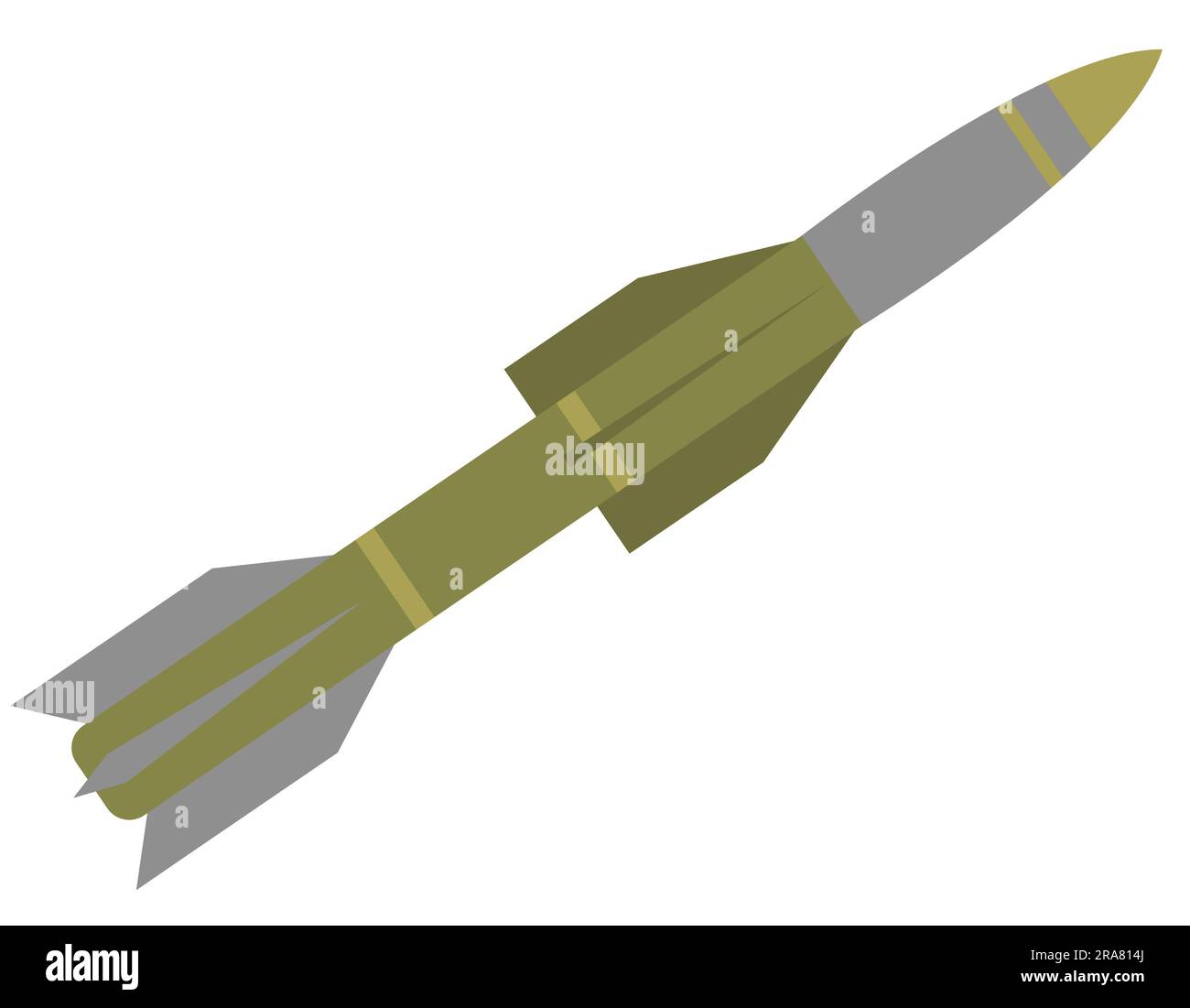 Illustration of atomic weapon on white background Stock Photo - Alamy