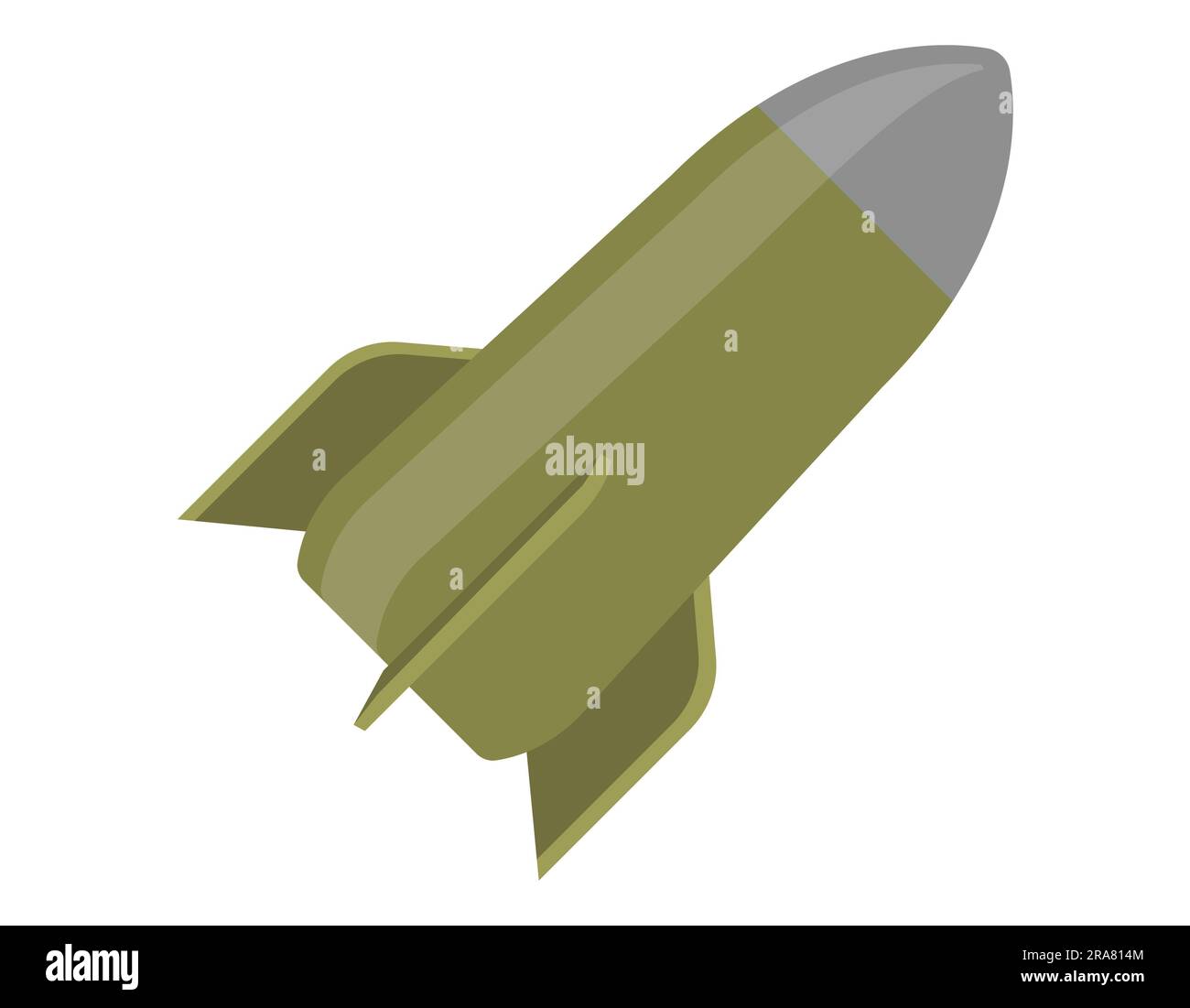 Illustration of atomic weapon on white background Stock Photo - Alamy