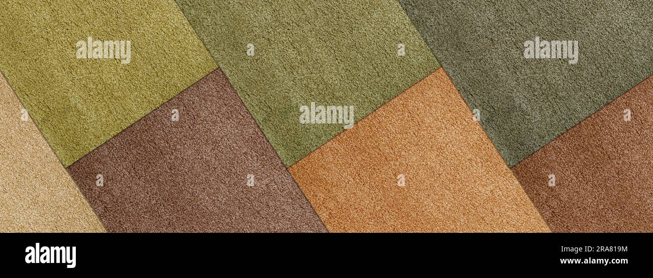 Collage with carpet texture in different colors Stock Photo - Alamy
