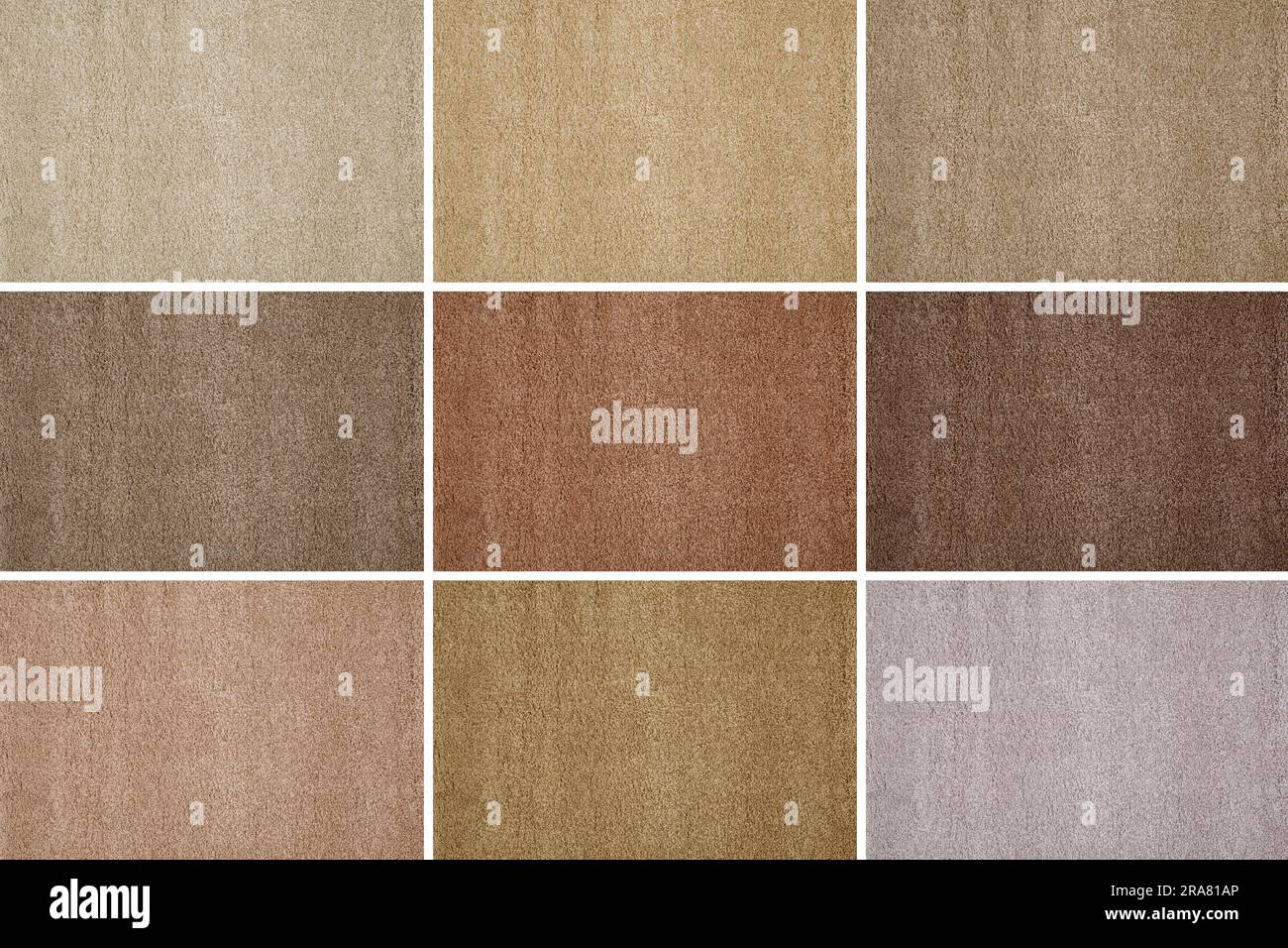 Collage with carpet texture in different colors Stock Photo - Alamy