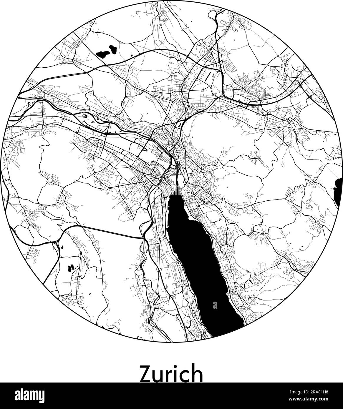 Map switzerland roads Black and White Stock Photos & Images - Alamy