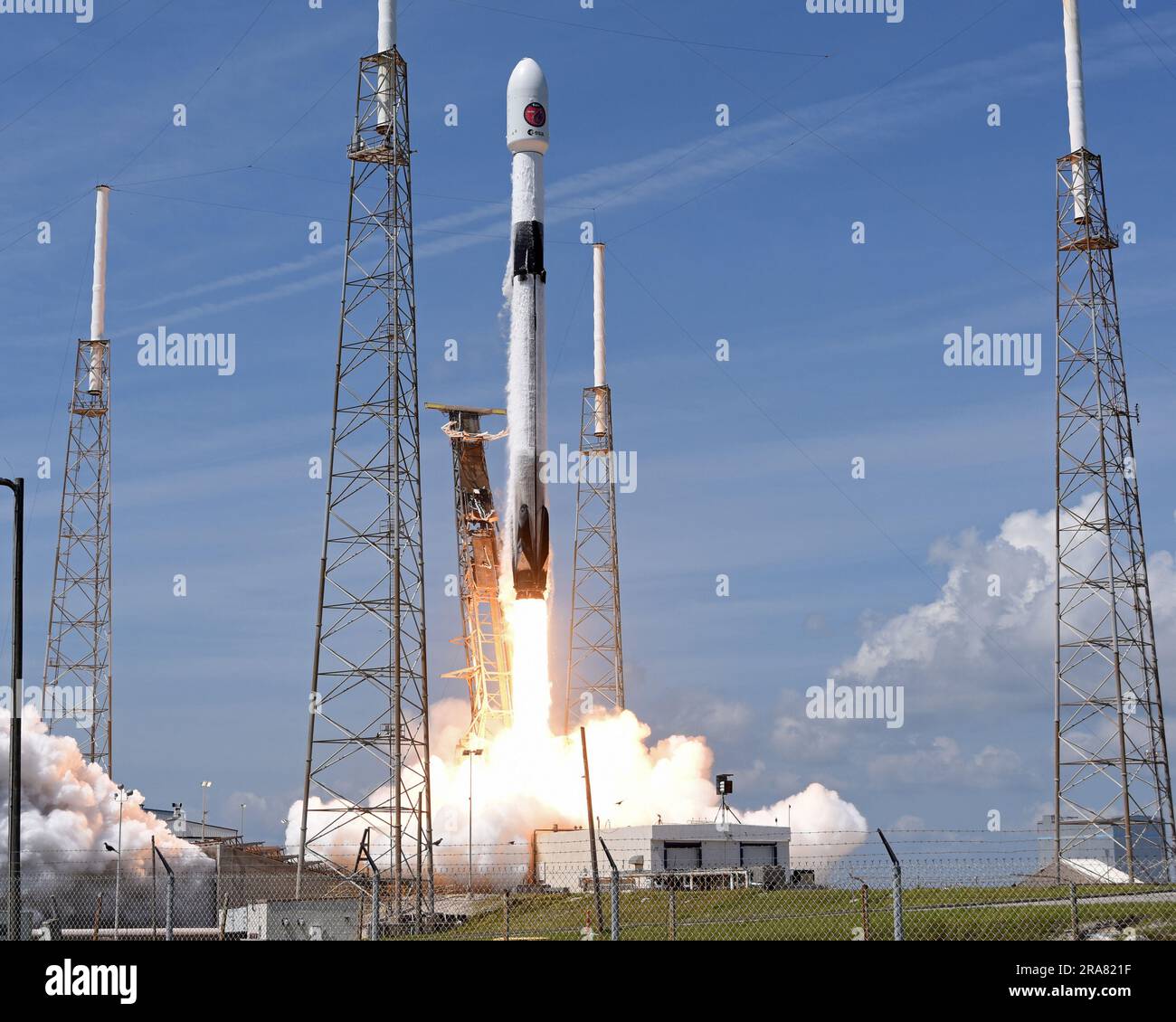A SpaceX Falcon 9 rocket launches the Euclid satellite for the European ...