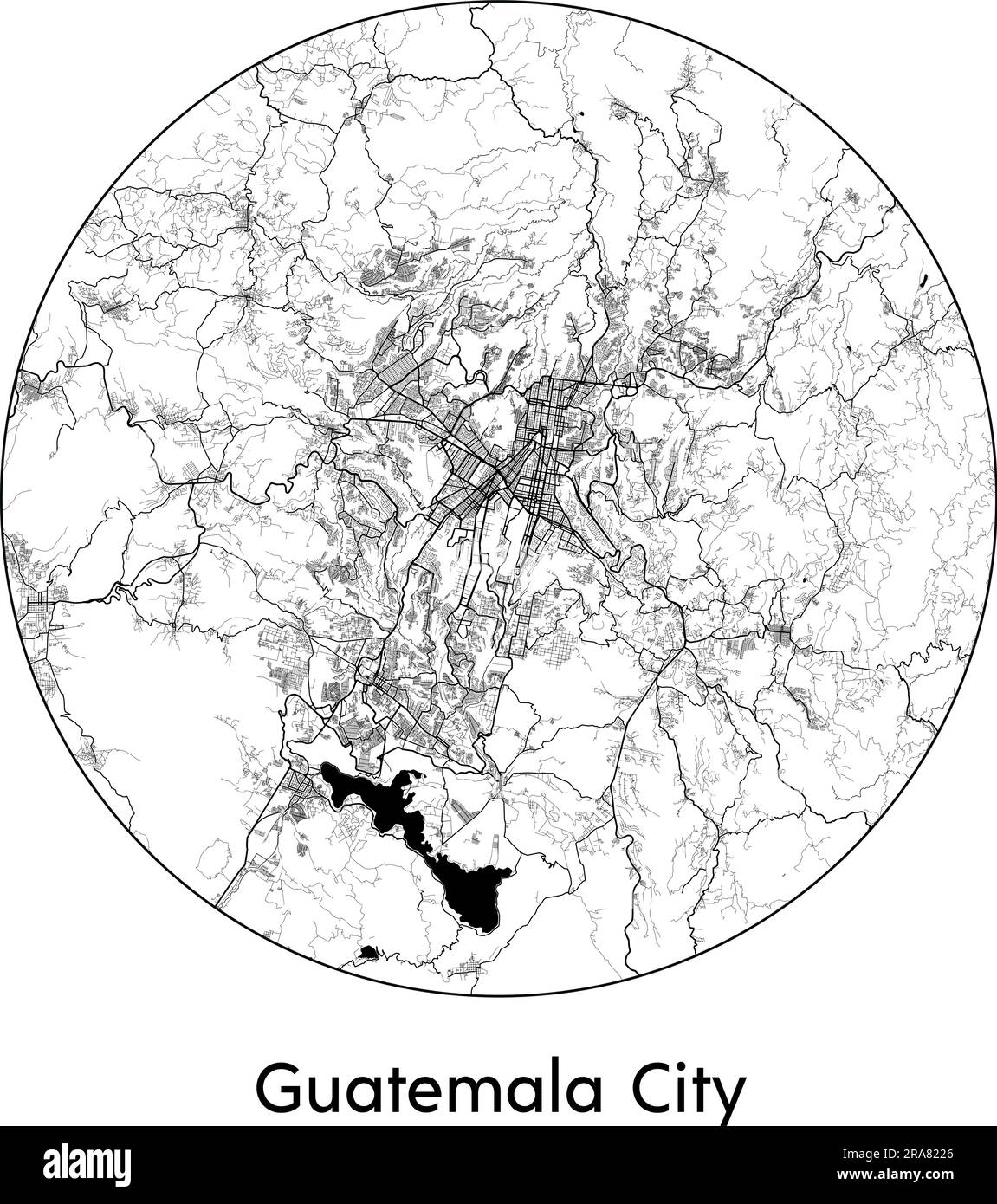 City Map Guatemala City Guatemala North America vector illustration ...
