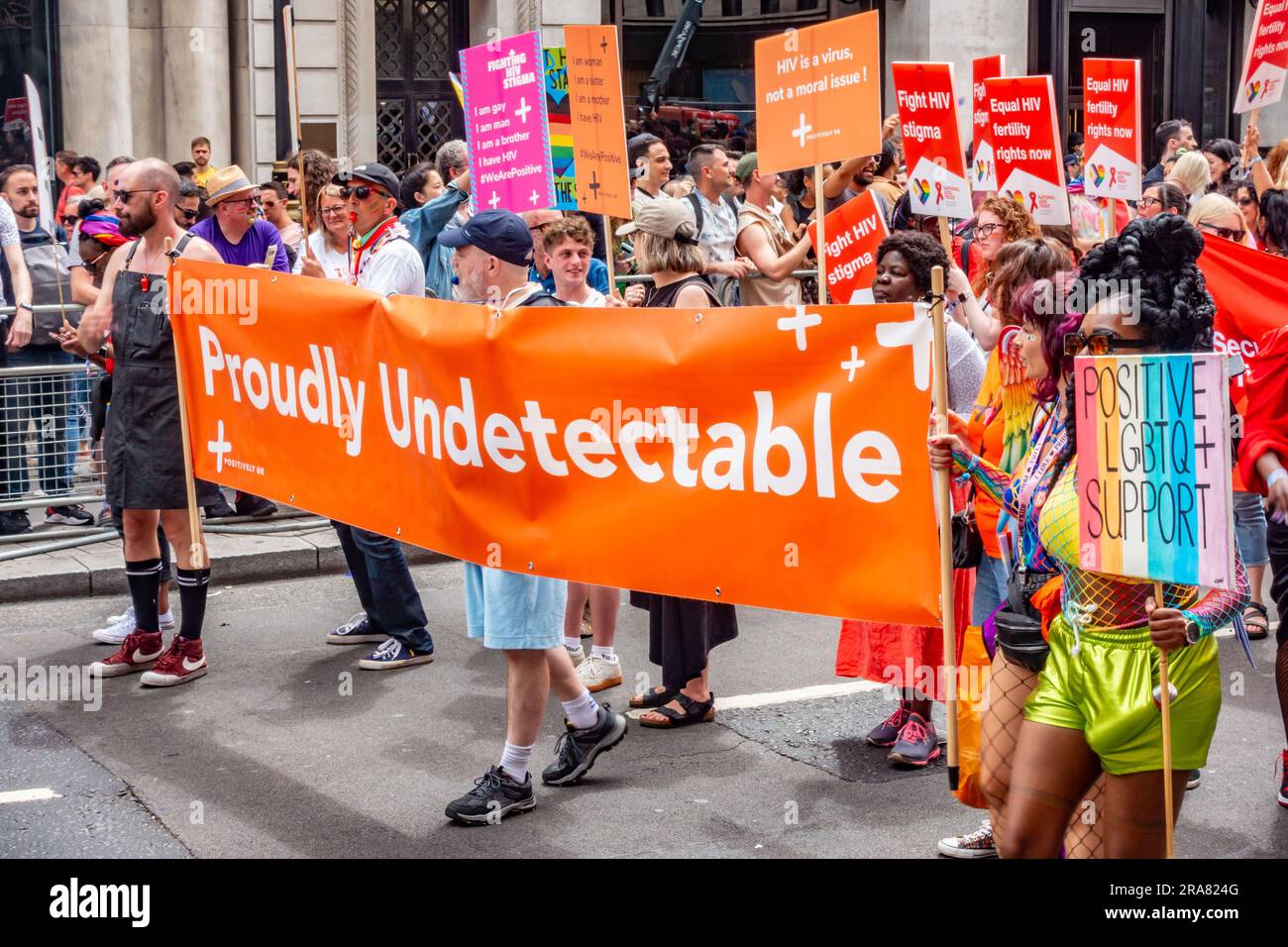 Participants n the annual London Pride event on 1st July 2023 on ...