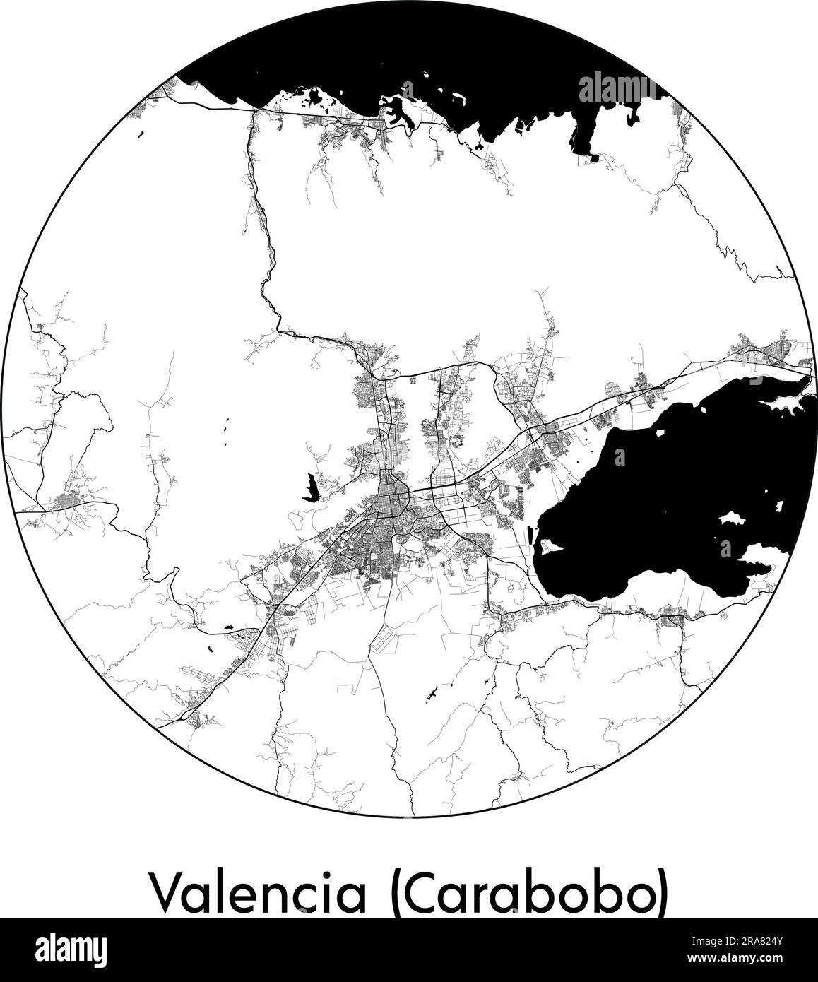 City Map Valencia (Carabobo) Venezuela South America vector ...