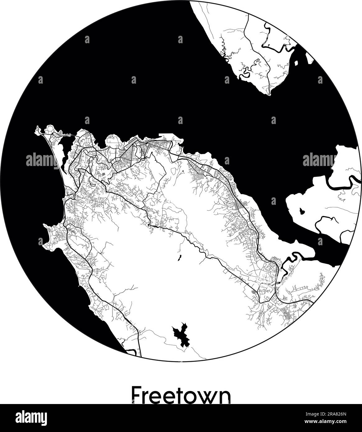 Freetown map Black and White Stock Photos & Images - Alamy