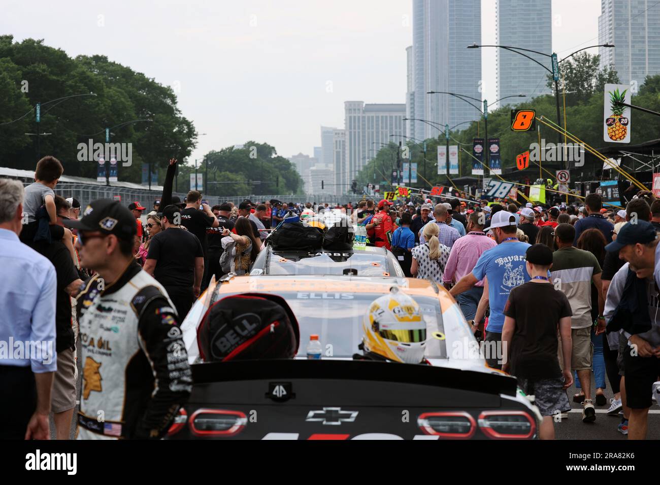 Chicago, USA, 01 July 2023. View of pit road looking south at the ...