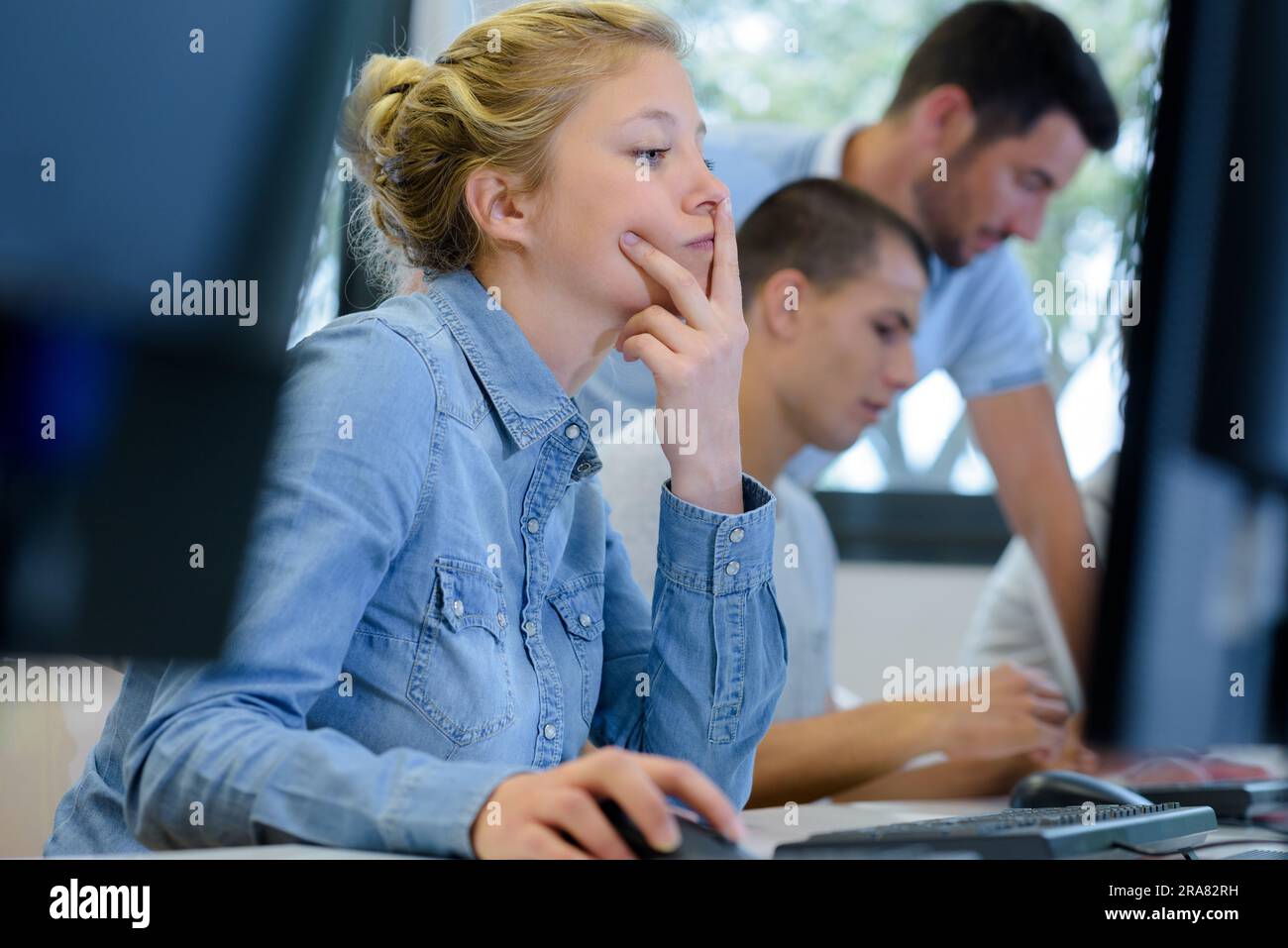 Student during computer training hi-res stock photography and images ...
