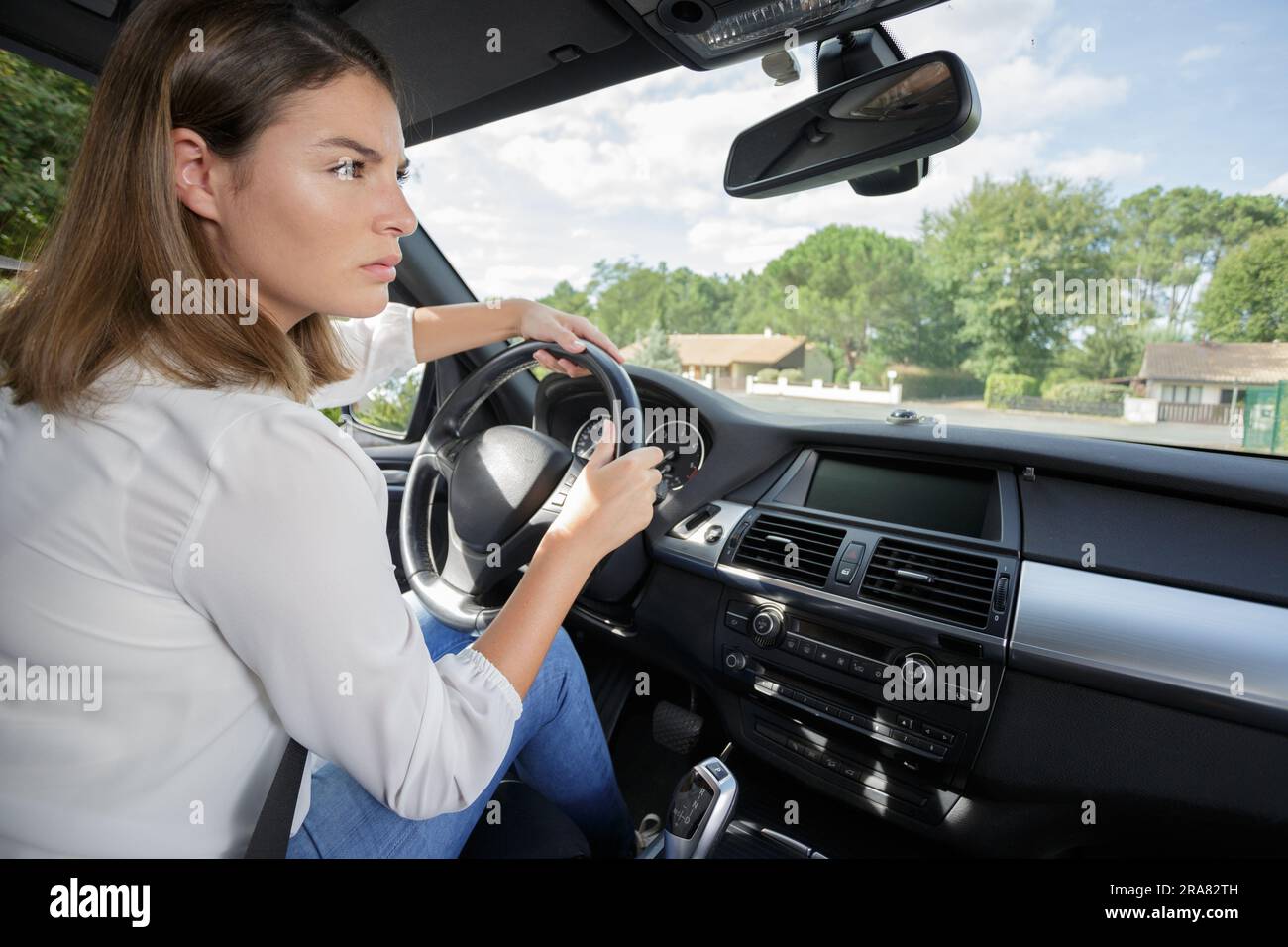 Cute boy girl driving hi-res stock photography and images - Alamy