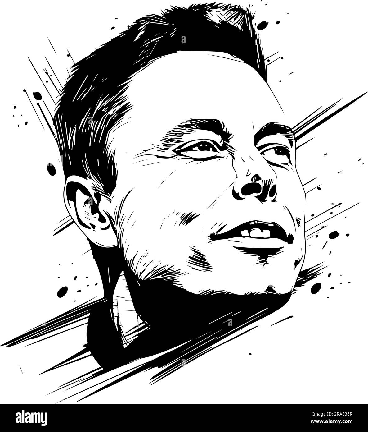 Elon musk caricature Stock Vector Images - Alamy