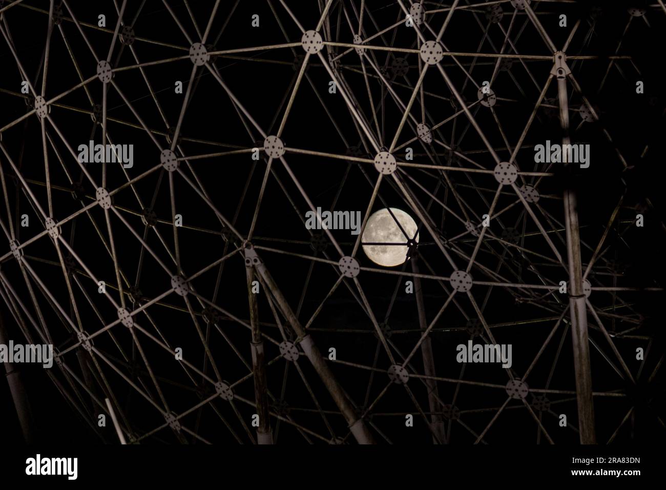Belfast, UK. 2nd July, 2023. Full Moon in Belfast. The full moon can be ...