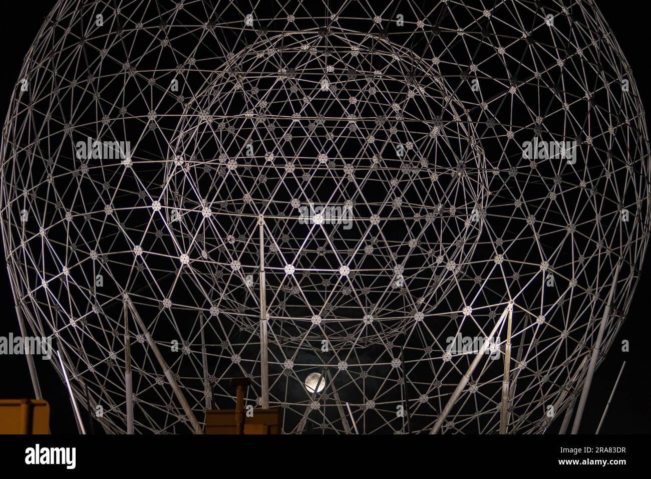 Belfast, UK. 2nd July, 2023. Full Moon in Belfast. The full moon can be ...