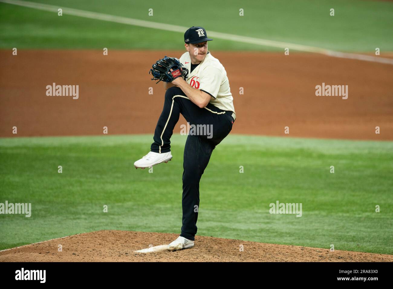 ARLINGTON, TX - JULY 1: Texas Rangers relief pitcher Josh Sborz (66 ...