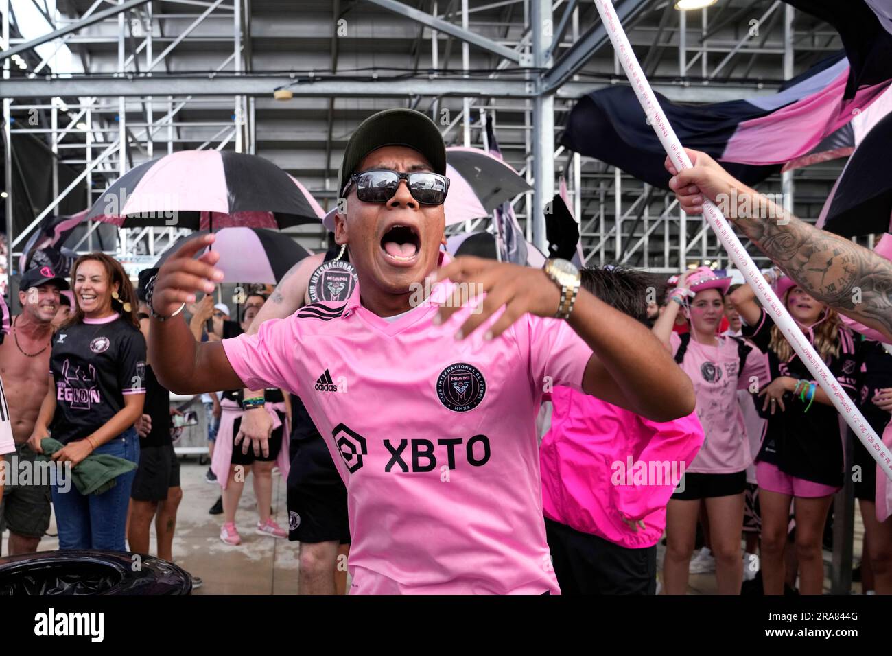 Inter Miami fans cheer before an MLS soccer match against Austin FC ...