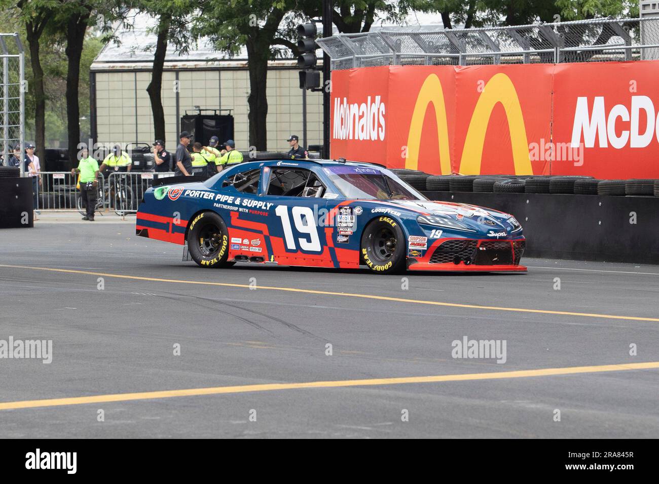 CHICAGO, IL - JULY 01: Connor Mosack (#19 Joe Gibbs Racing Porter Pipe ...