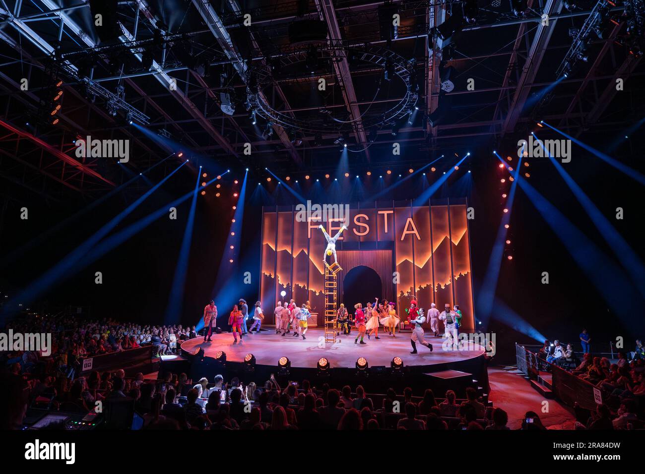 Andorra La Vella, Andorra - 2023 July 01: Actors from 'Festa', Cirque ...