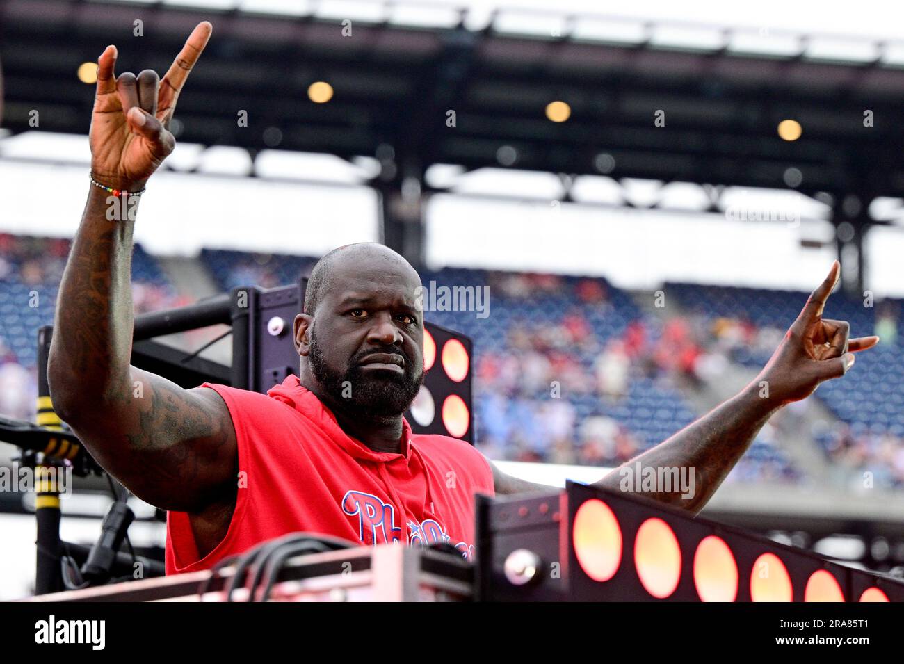 Former NBA basketball player Shaquille O' Neal, who moonlights as DJ ...