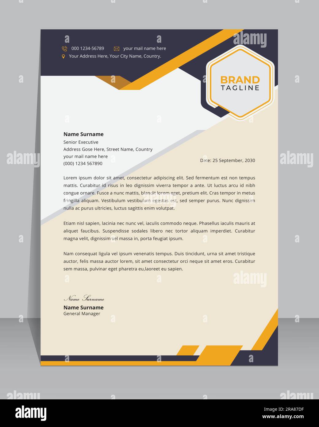 Letterheads Stock Vector Images - Alamy
