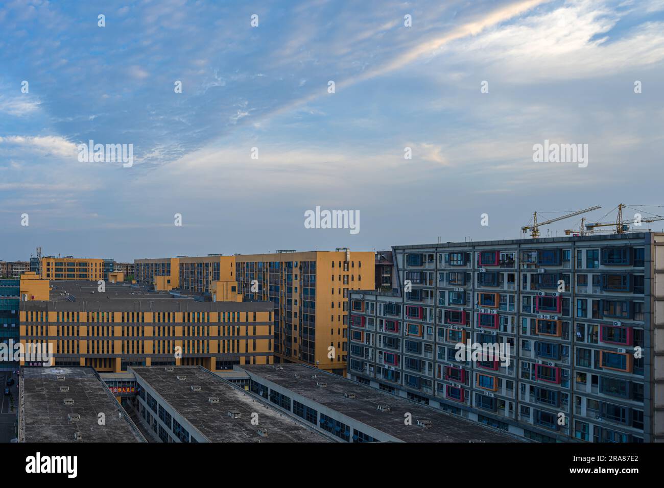 The city of Chengdu under the sunset dusk Stock Photo - Alamy