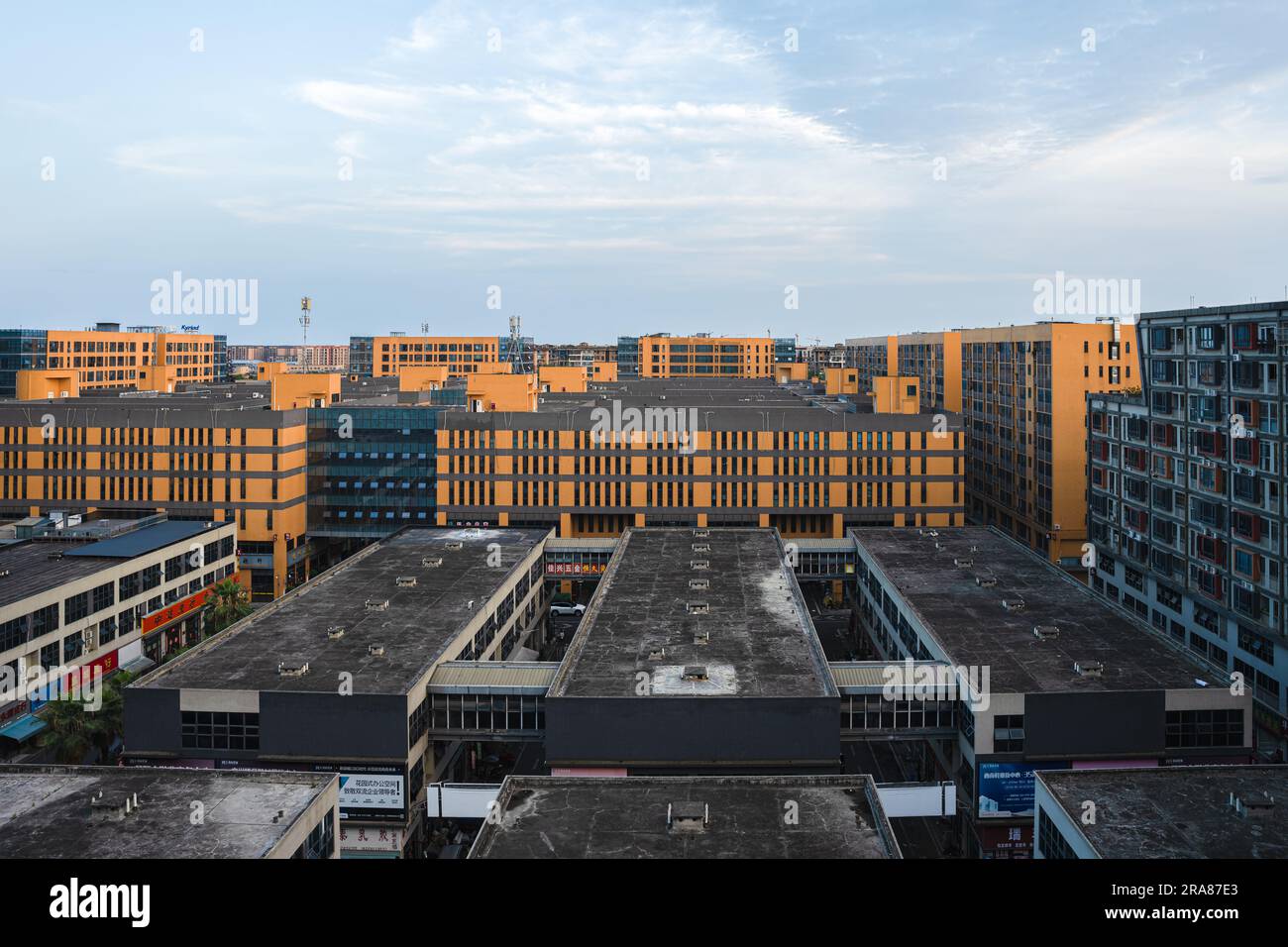 The city of Chengdu under the sunset dusk Stock Photo - Alamy