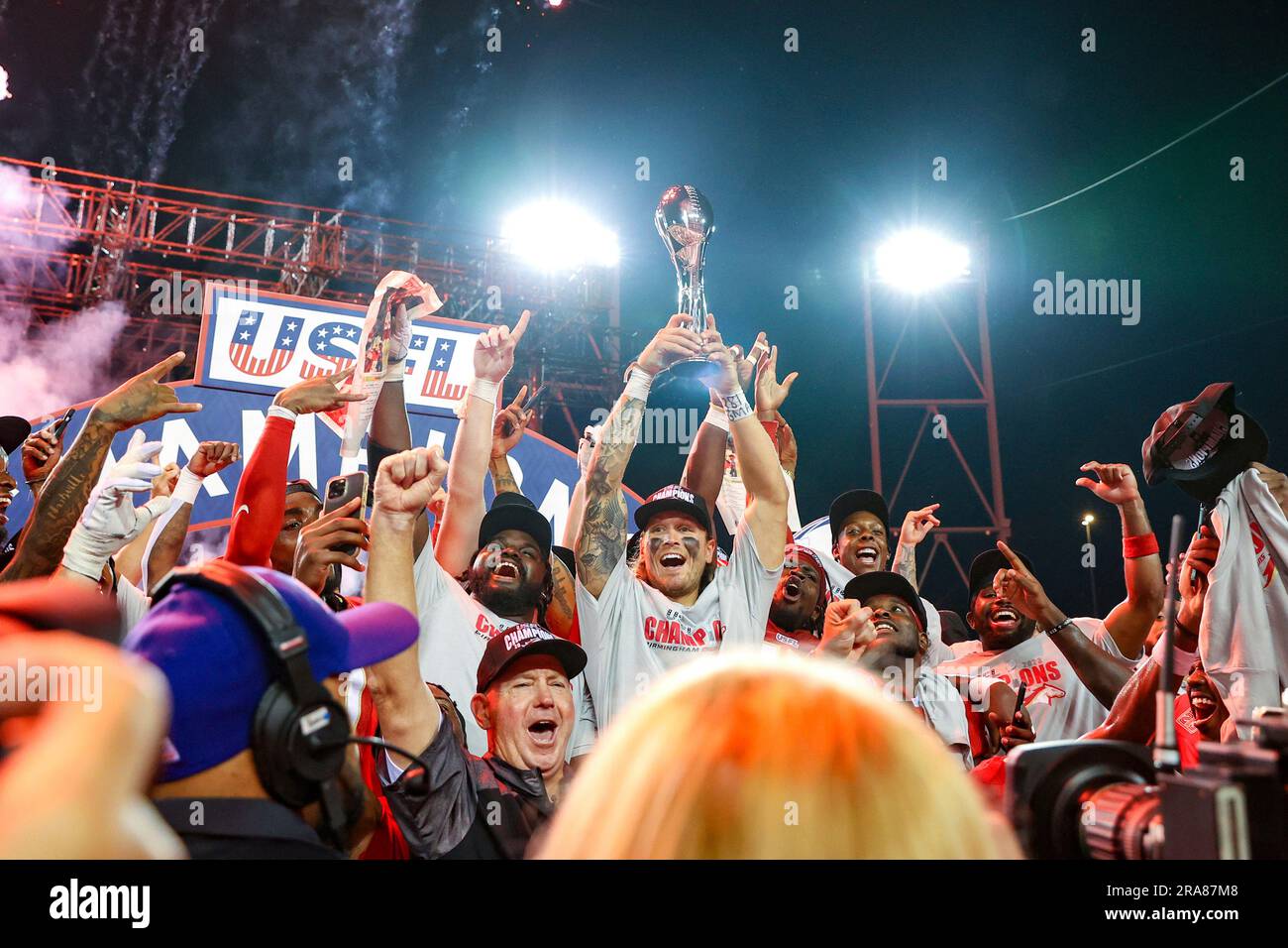 CANTON, OH - JULY 01: Birmingham Stallions quarterback Alex McGough (2 ...