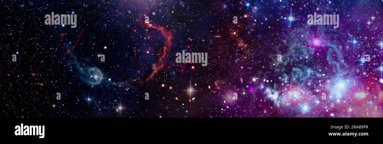 Panorama Space scene with stars and galaxies. Elements of this image ...