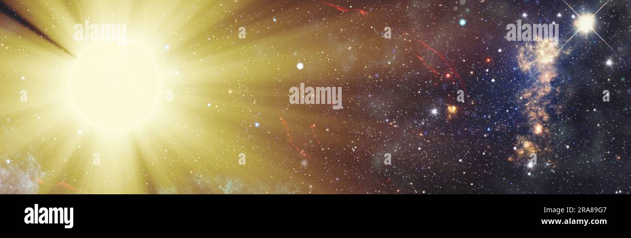 Panorama Space scene with stars and galaxies. Elements of this image ...