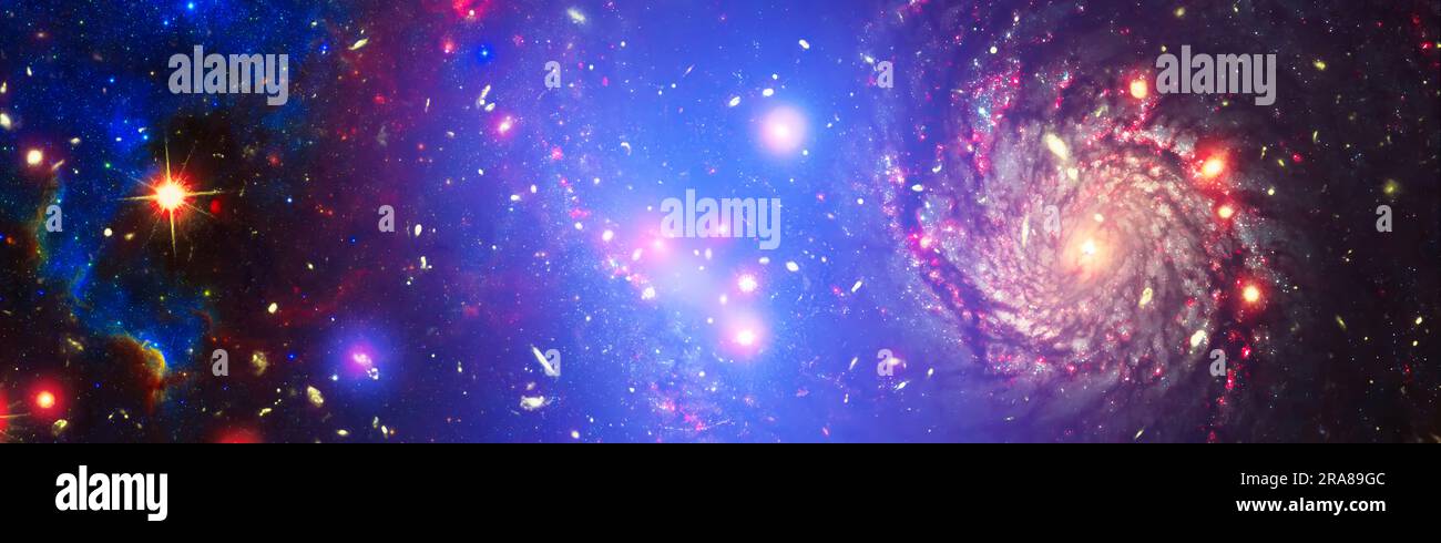 Galaxy and light. Planets, stars and galaxies in outer space showing ...