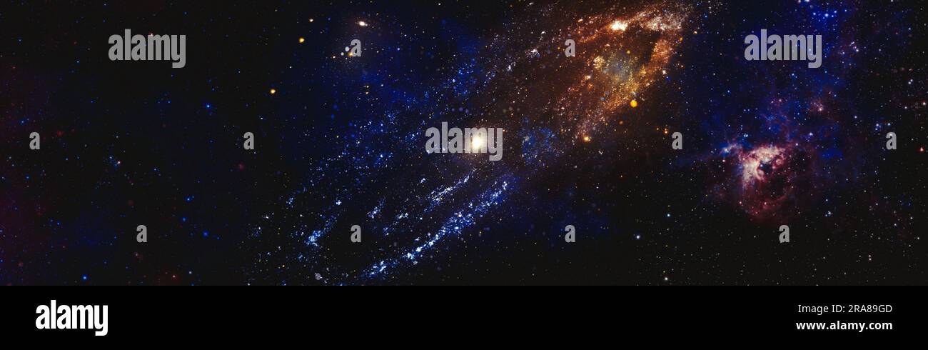 Incredibly beautiful galaxy in outer space. Billions of galaxies in the ...