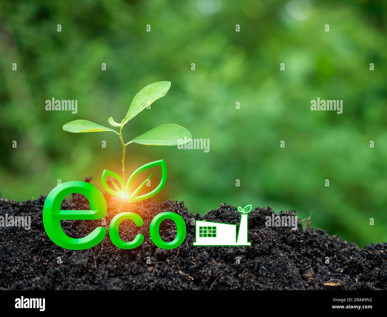 The concept of doing business for the environment. Creating a clean and ...