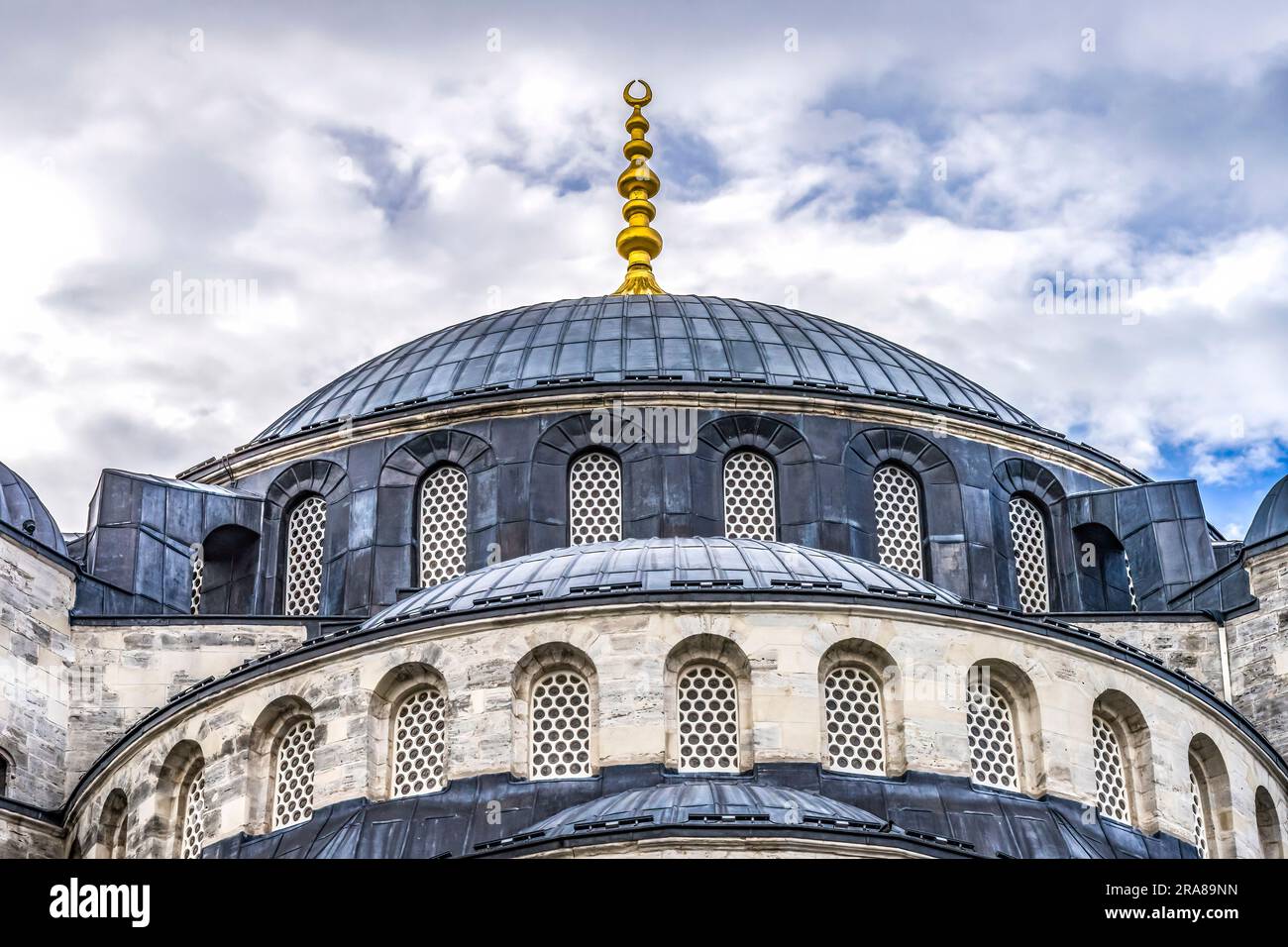 Blue Mosque Dome Crescent Islamic Symbol Istanbul Turkey. Blue Mosque ...