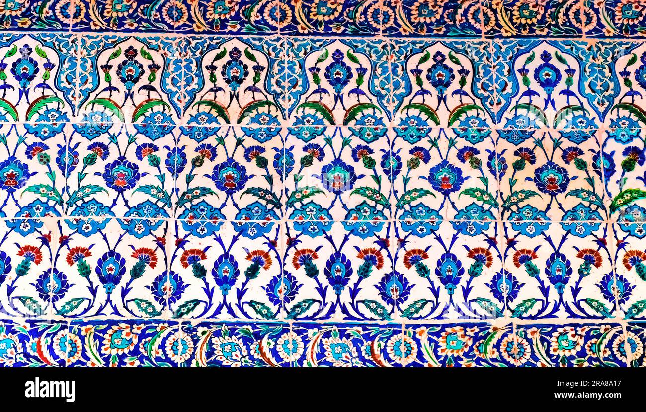 Blue Mosque Basilica Decorations Istanbul Turkey. Blue Mosque or Sultan ...