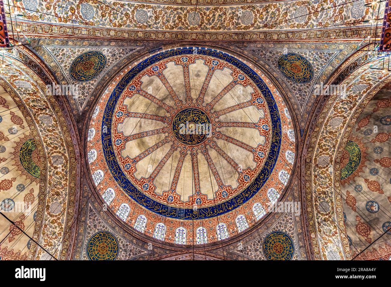 Blue Mosque Basilica Domes Istanbul Turkey. Blue Mosque or Sultan Ahmed ...