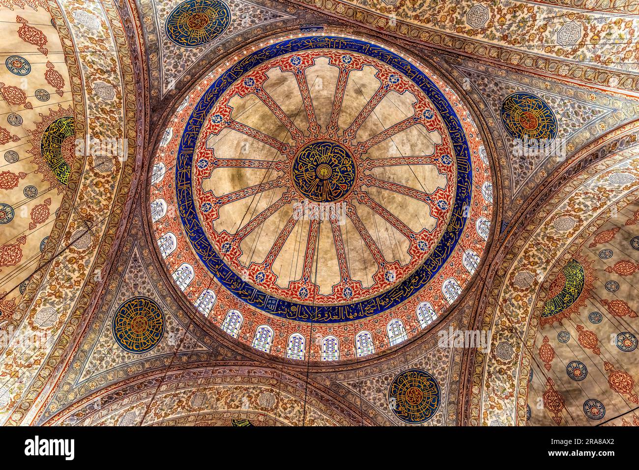 Blue Mosque Basilica Domes Stained Glass Istanbul Turkey. Blue Mosque ...