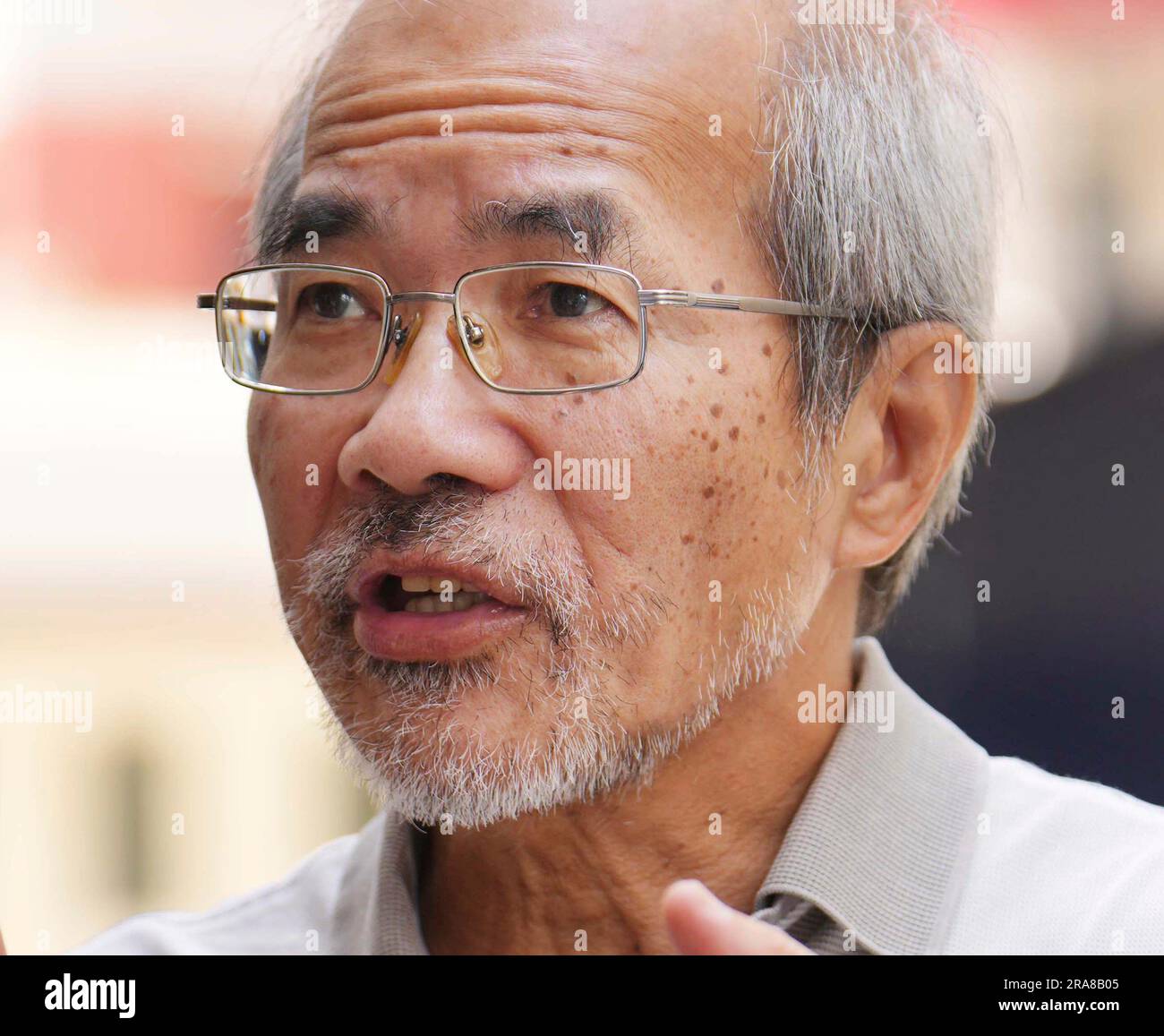 Hong Kong's political commentator Johnny Lau is pictured in Hong Kong ...