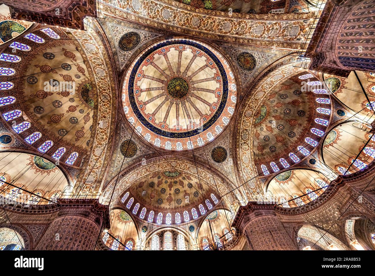 Blue Mosque Basilica Domes Stained Glass Istanbul Turkey. Blue Mosque ...