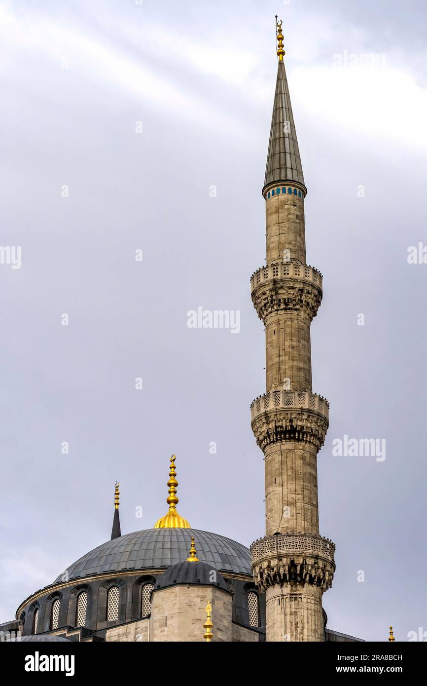 Blue Mosque Minaret Istanbul Turkey. Blue Mosque or Sultan Ahmed Mosque ...