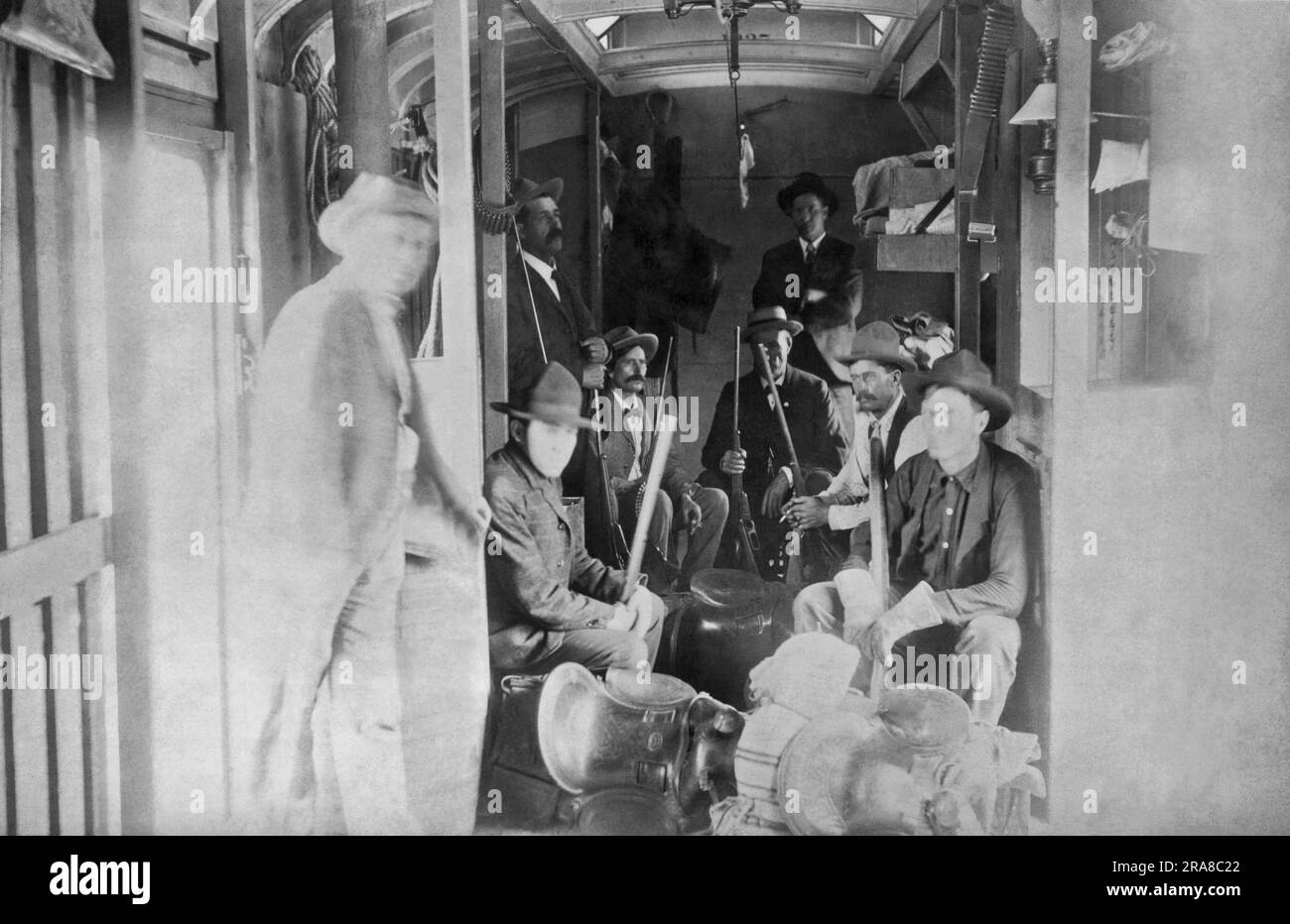 United States: c. 1898. The special car of the Union Pacific Railroad ...