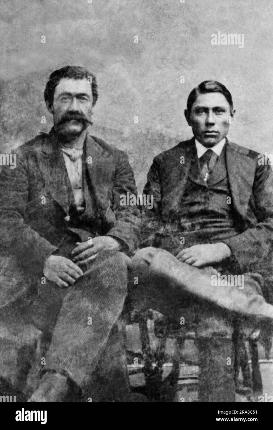 American West: 1890 L-R: Western frontiersmen, interpreters and scouts ...