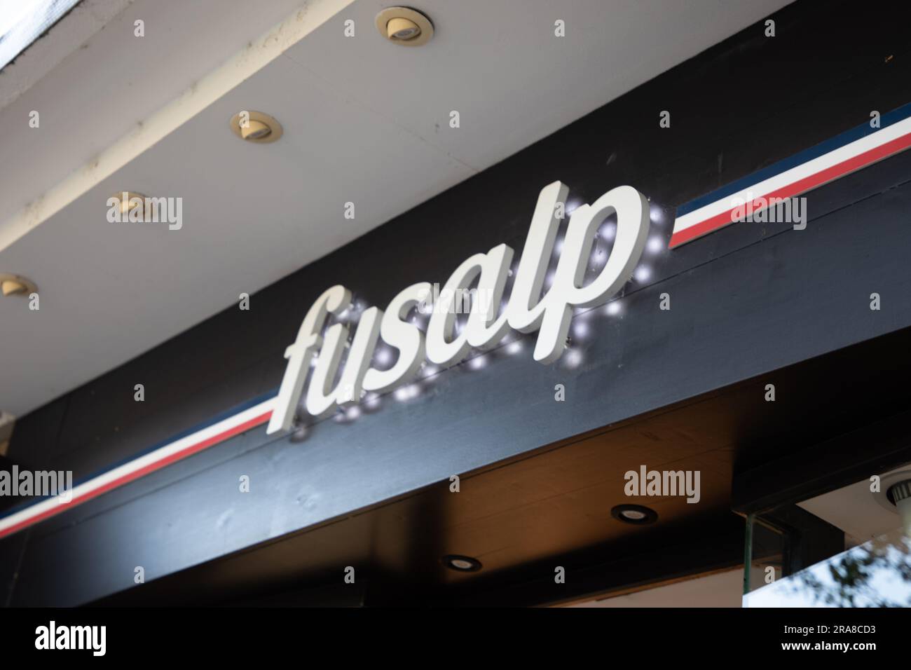 Bordeaux , Aquitaine France - 03 20 2022 : Fusalp logo brand entrance ...