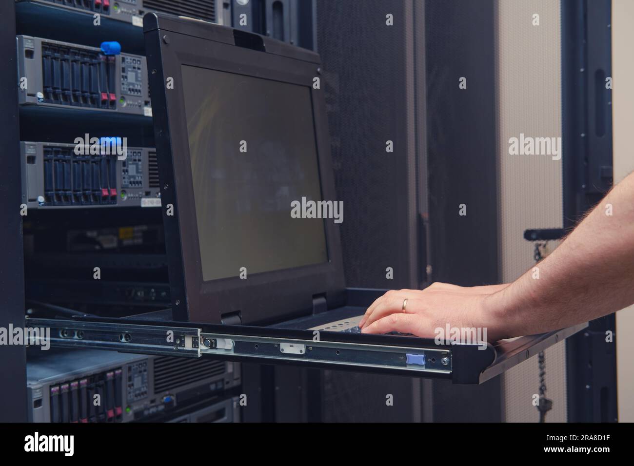 The professional workstation in the server room allows for efficient ...