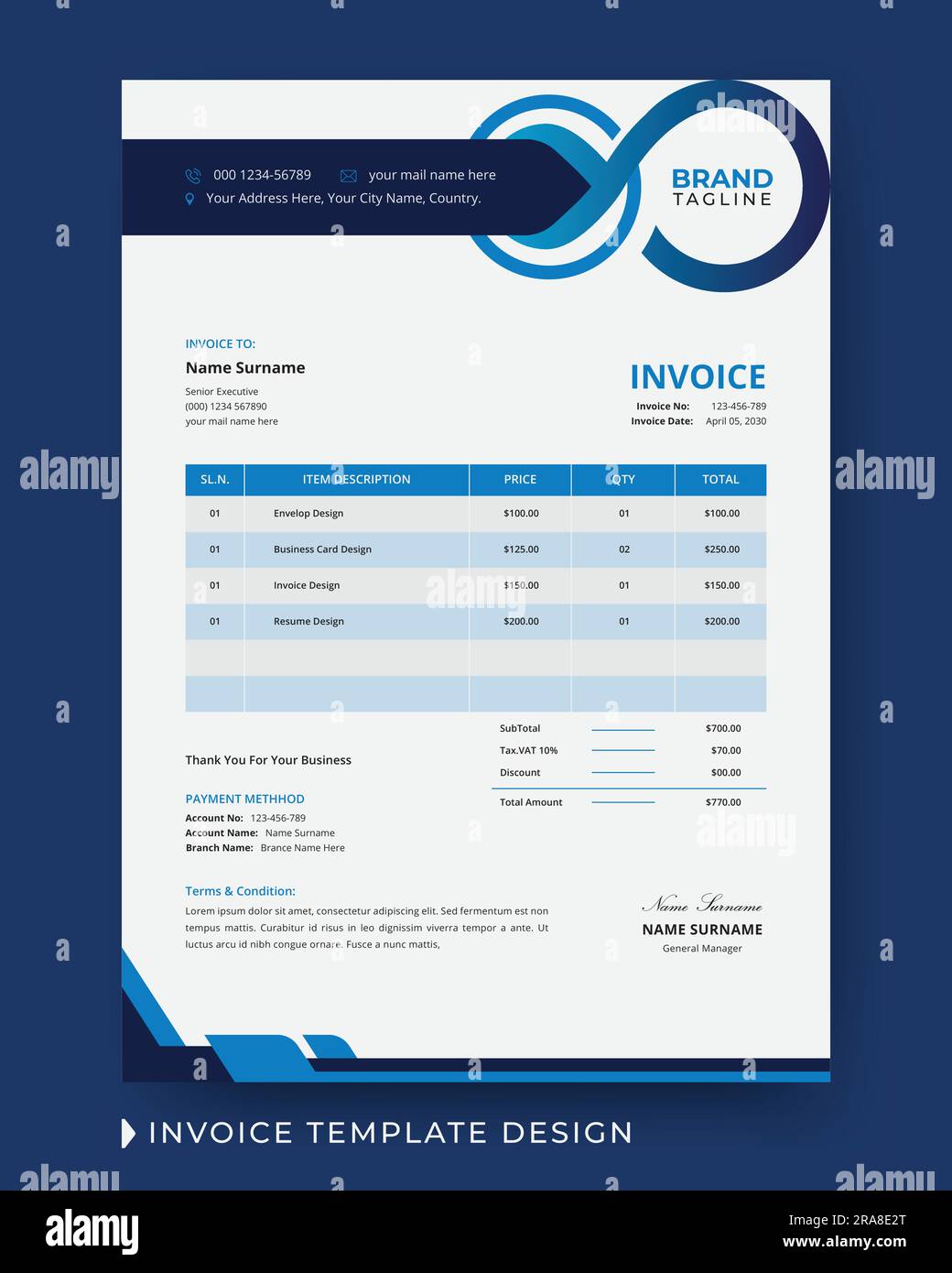 Print ready invoice hi-res stock photography and images - Alamy