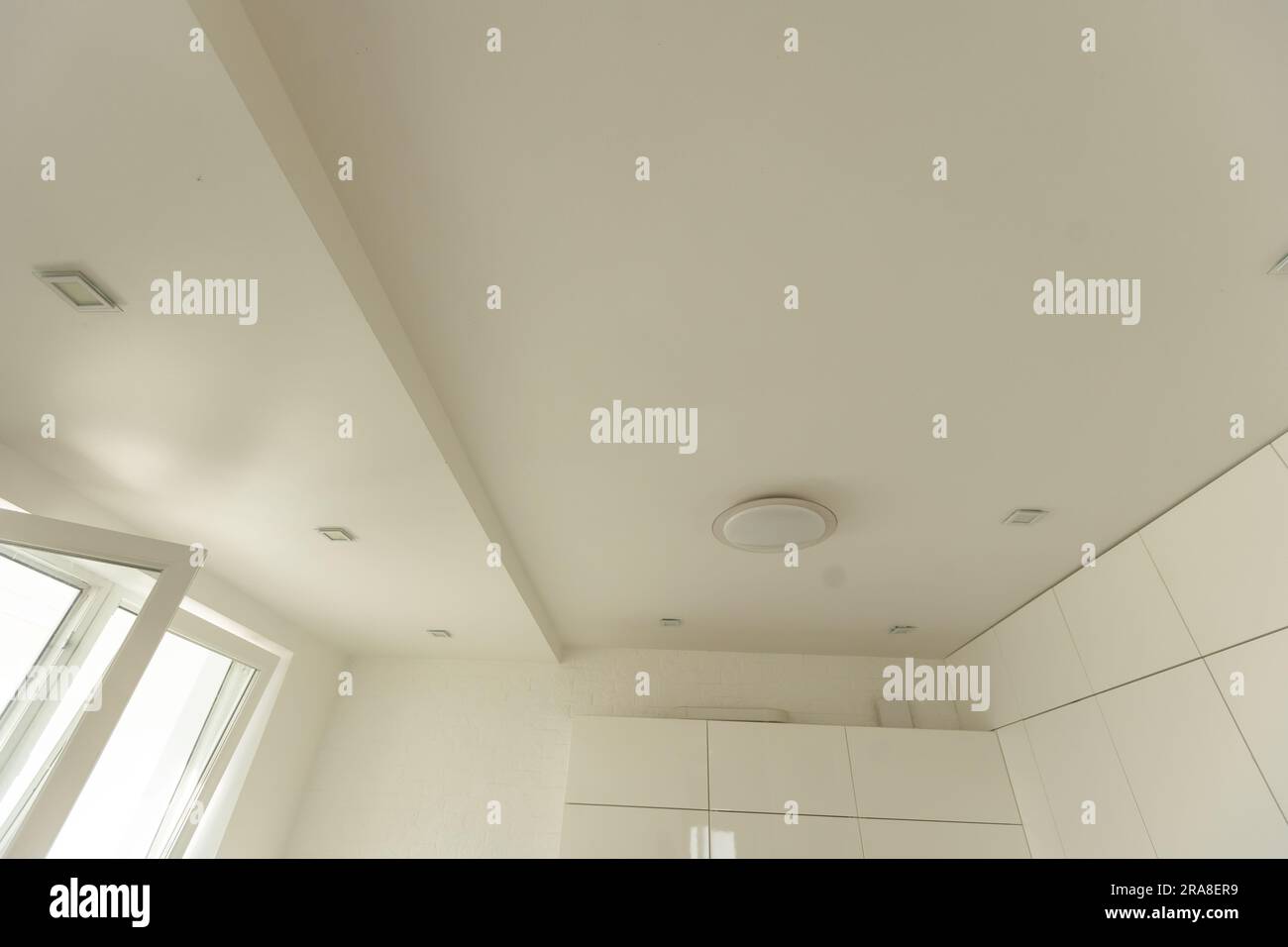 Gypsum board ceiling of house at construction site Stock Photo - Alamy
