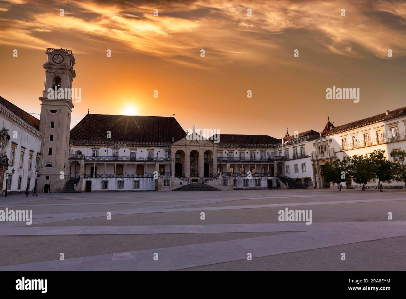 Historic building of the University of Coimbra, square with palace and ...