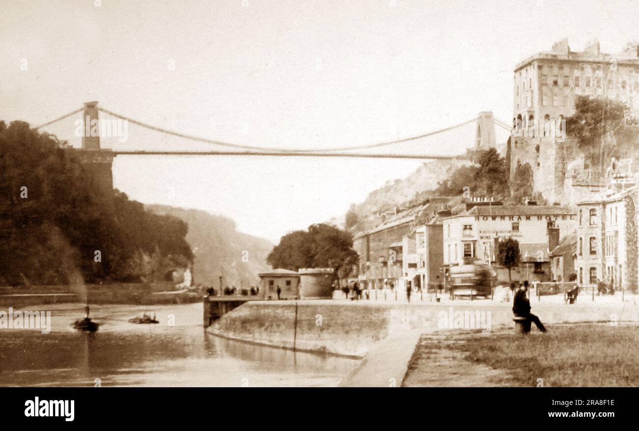 Clifton Suspension Bridge, Victorian period Stock Photo - Alamy