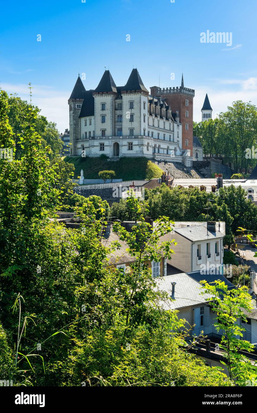 Panoramic view of the impressive medieval castle of the tourist town of ...