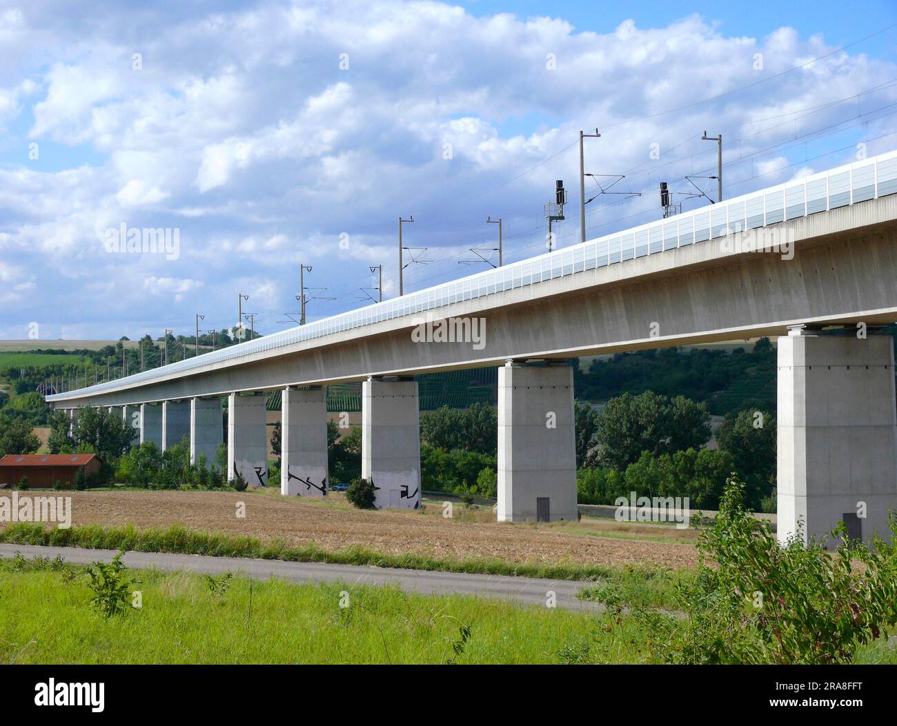Railway bridge, Enztal bridge, Stuttgart-Mannheim high-speed railway ...