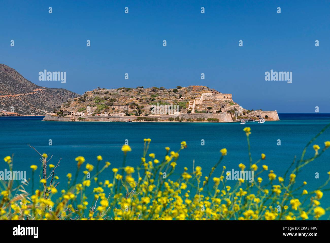 Spinalonga Island, former leper island, Gulf of Mirabello, Crete ...