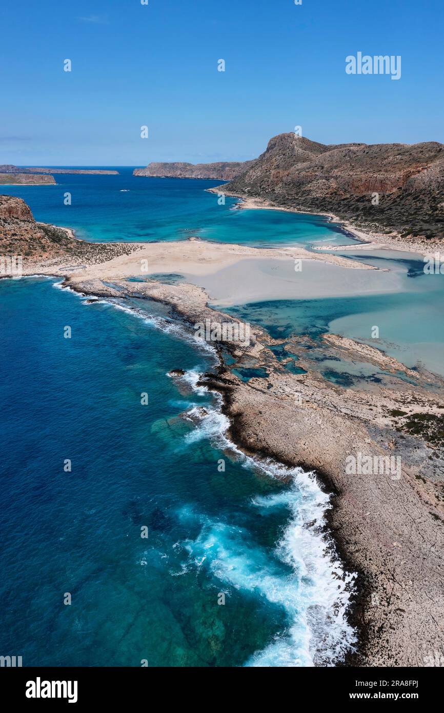 Balos Beach and Bay, Gramvousa Peninsula, Crete, Greece, Gramvousa ...