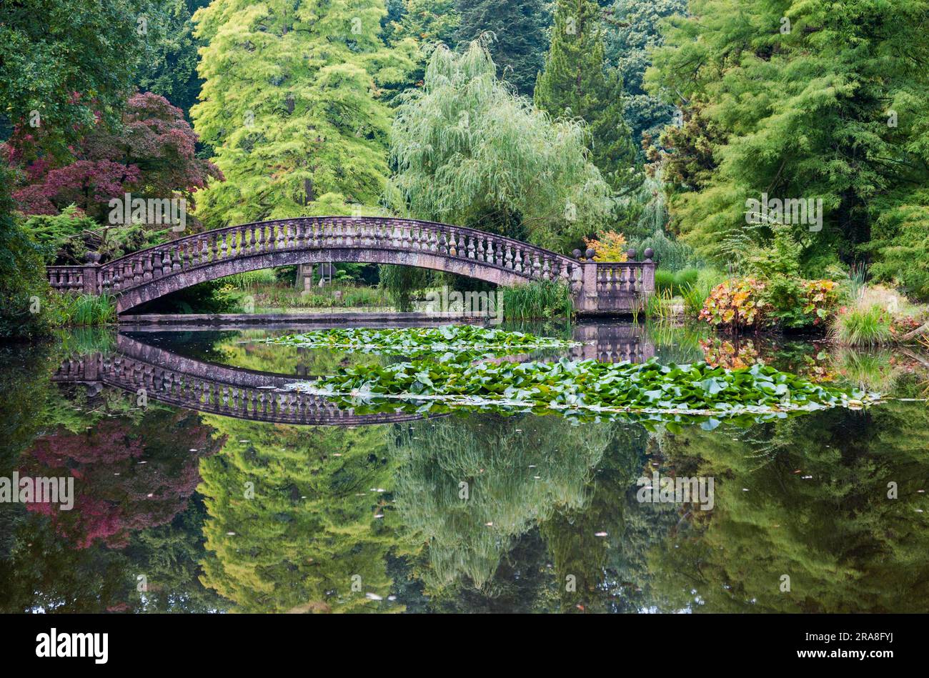 Bridge with reflection Stock Photo - Alamy